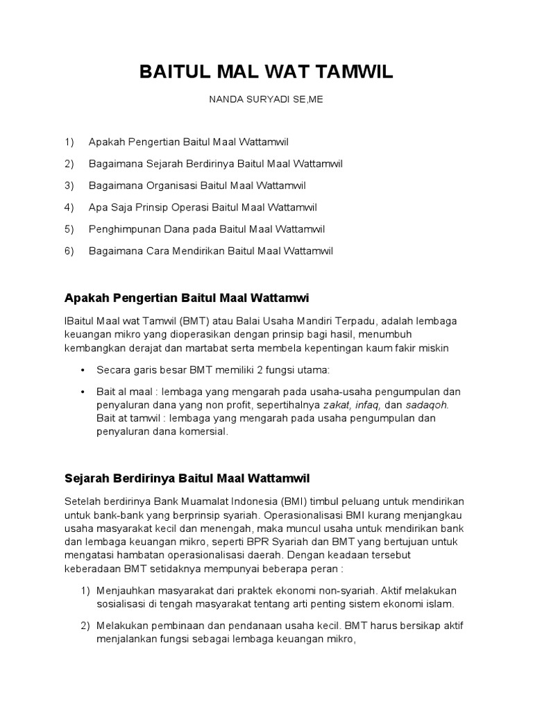 BAITUL MAL WAT TAMWIL blks (1) | PDF