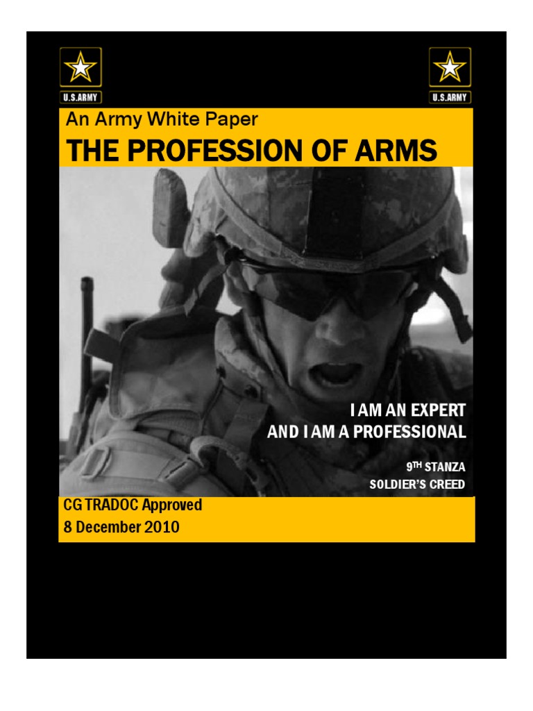 Profession White Paper 8 Dec 10 | Profession | United States Army