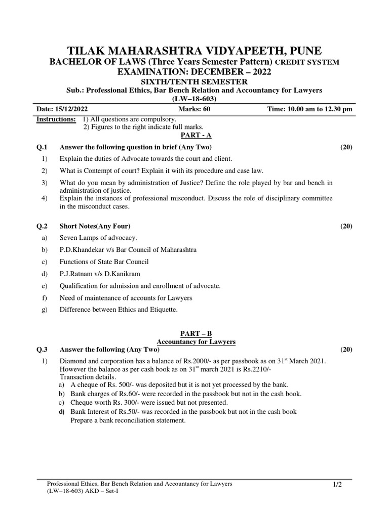 Professional Ethics Que Bank | PDF | Banks | Debits And Credits