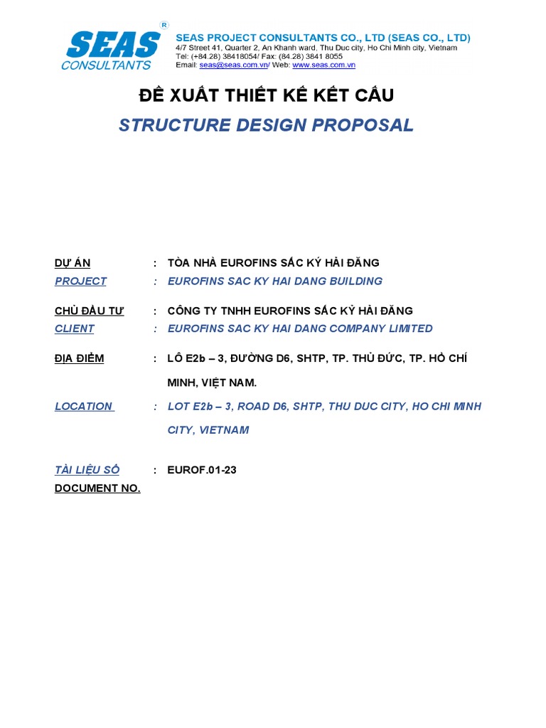 Eurof.01-23-Design Description Structural | PDF
