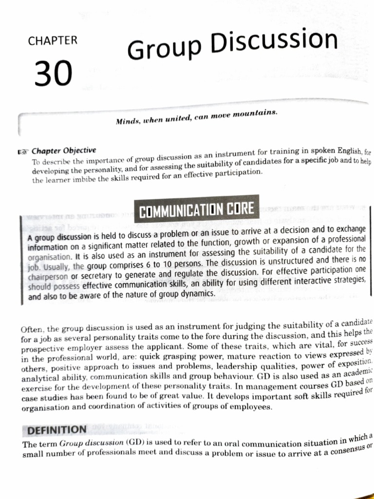 Group Discussion | PDF | Communication | Evaluation