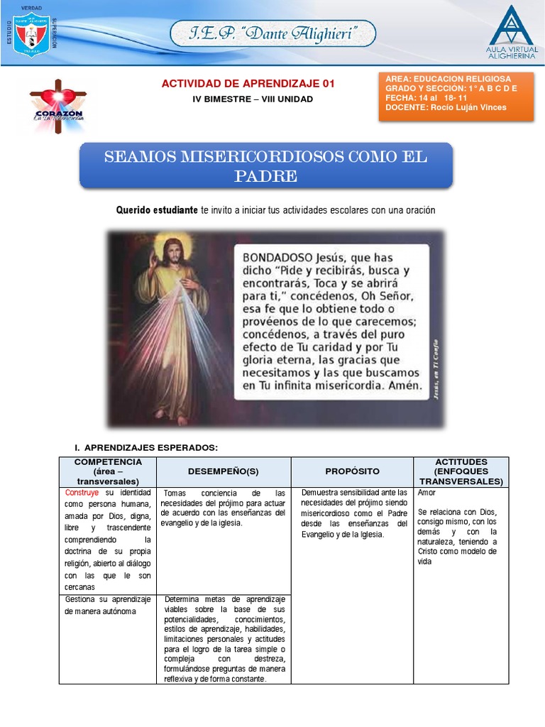 01 Misericordia | PDF | Misericordia | Aprendizaje
