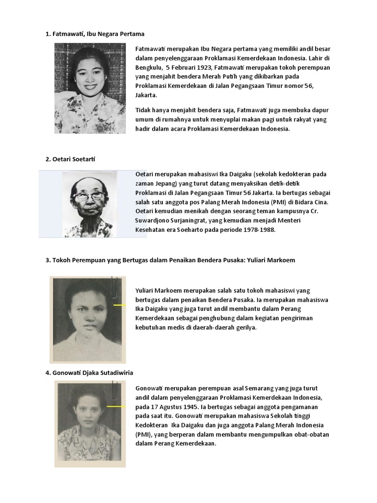 6 Tokoh Proklamasi Perempuan | PDF | Ilmu Sosial | Pengembangan Diri