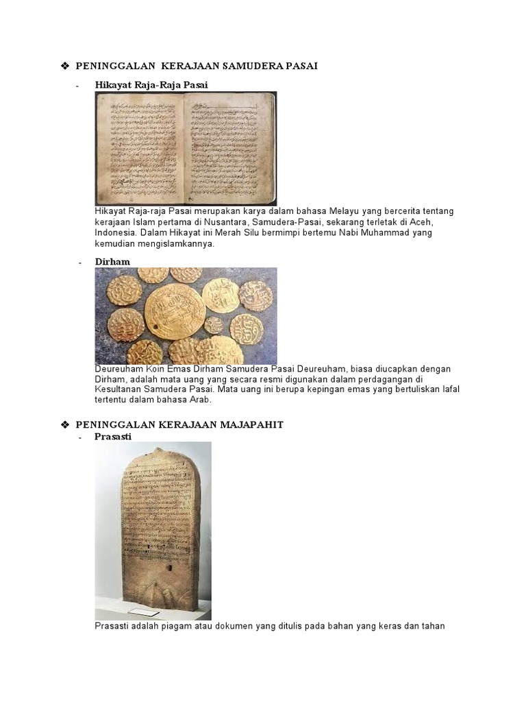 Hikayat Raja-Raja Pasai: Peninggalan Kerajaan Samudera Pasai | PDF