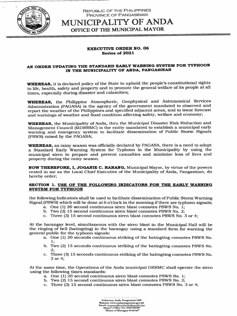Standard Early Warning System for Typhoon | PDF | Tropical Cyclones ...