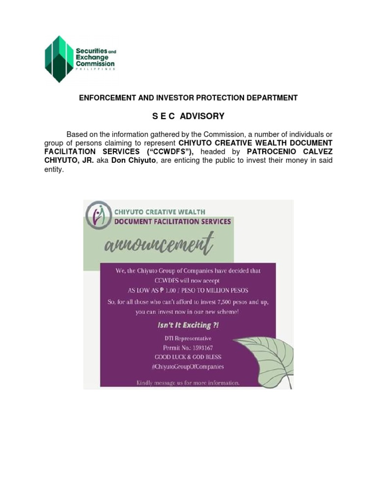 2020advisory Chiyuto | PDF | Securities (Finance) | Investing
