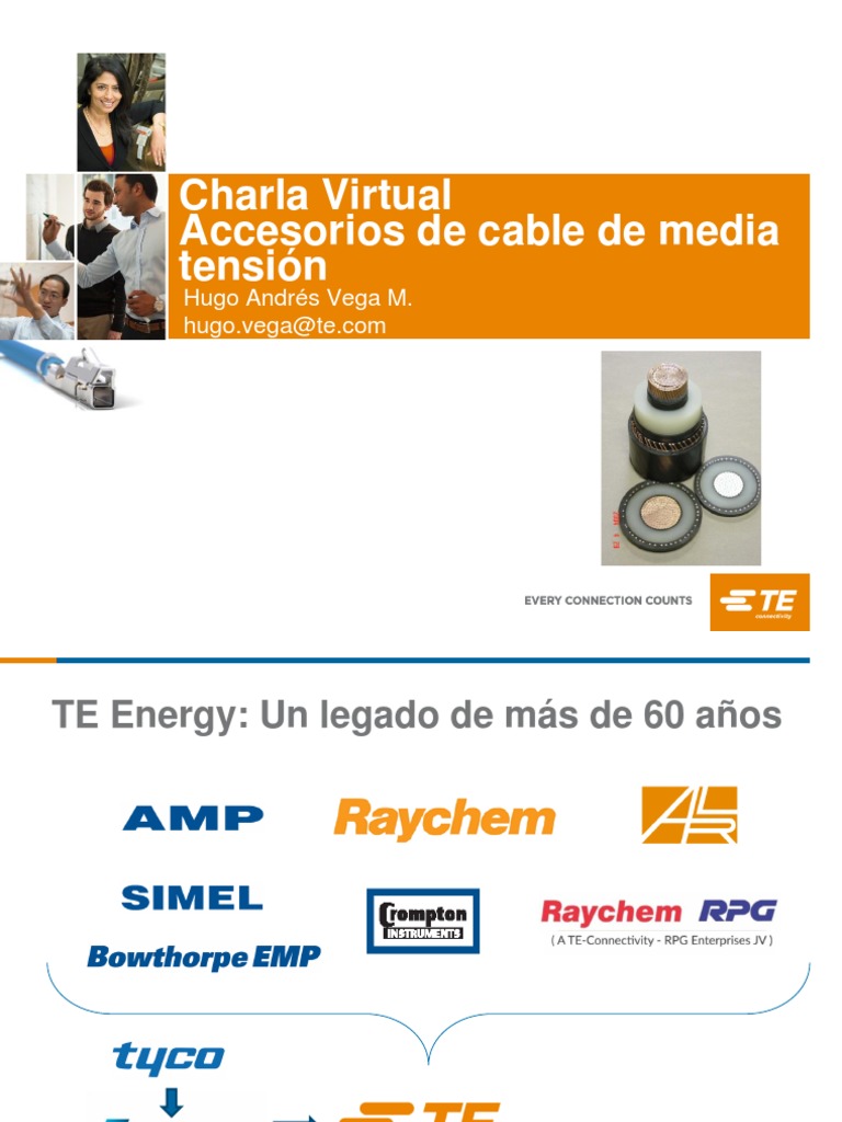 Charla Virtual Terminaciones y Empalmes | PDF | Conductor electrico | Electricidad