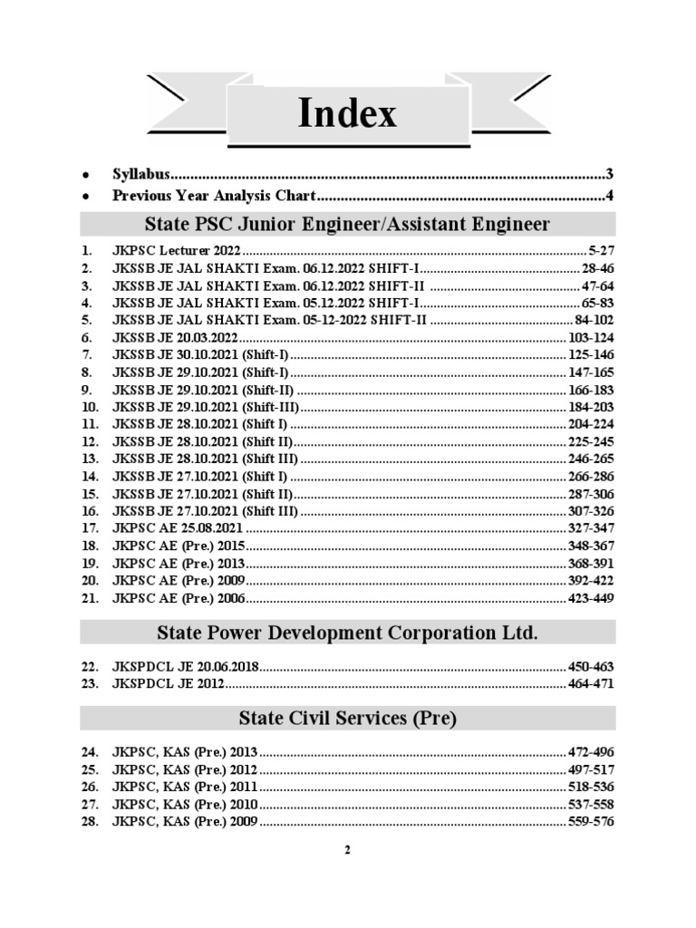 Index: State PSC Junior Engineer/Assistant Engineer | PDF | Concrete ...