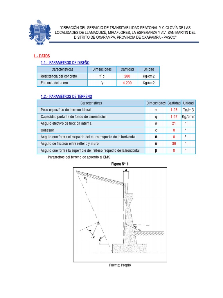 Diseño De Estribo De Puente L 13 000m Pdf Fundación Ingeniería