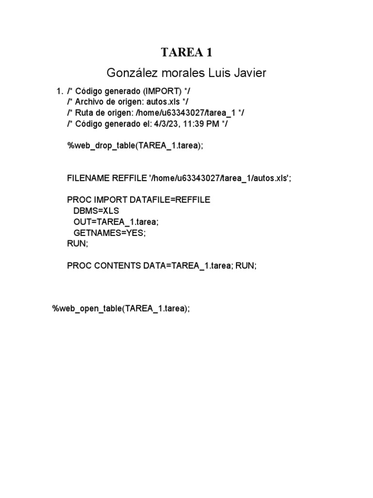 TAREA 1 Gonzalez Morales | PDF | SQL | Desarrollo de software