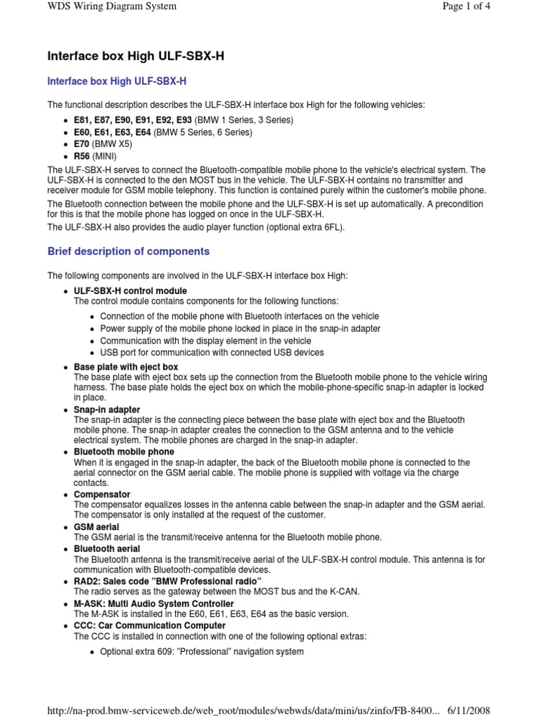 Interface box High ULF-SBX-H text | PDF | I Pod | Telephone