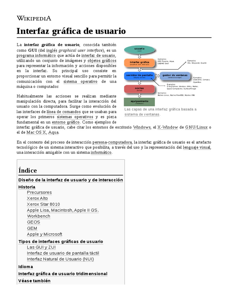 Interfaz Gráfica de Usuario | PDF | Interfaces gráficas de usuario ...