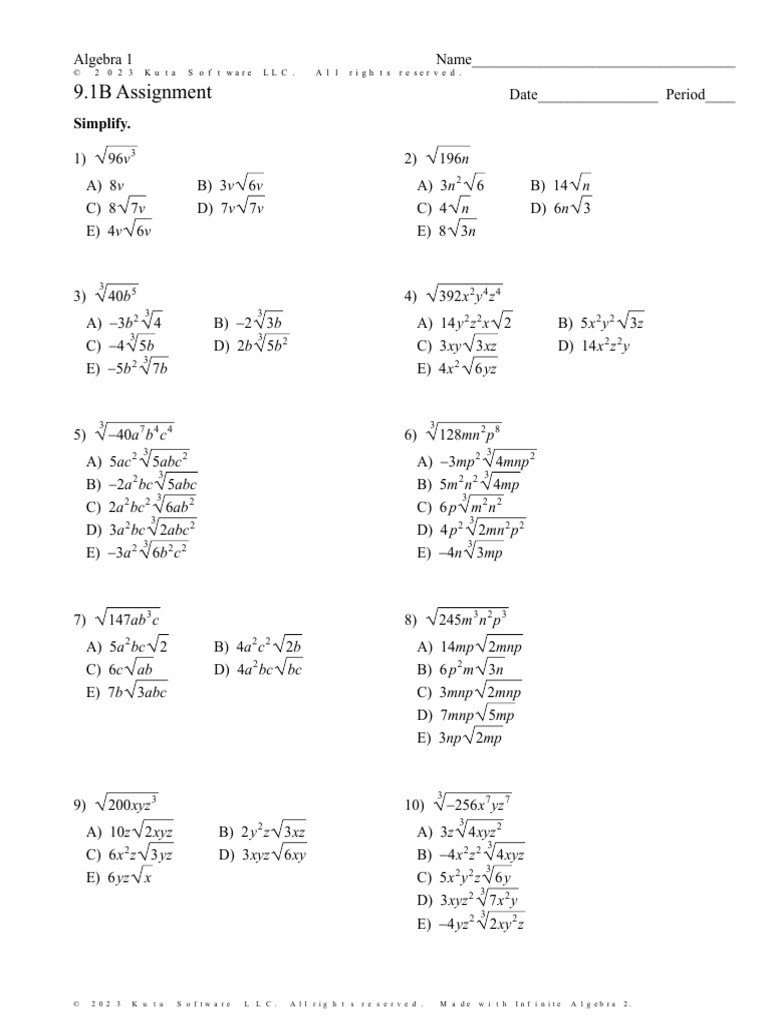 9.1B Assignment: V V V V V N N N N | PDF
