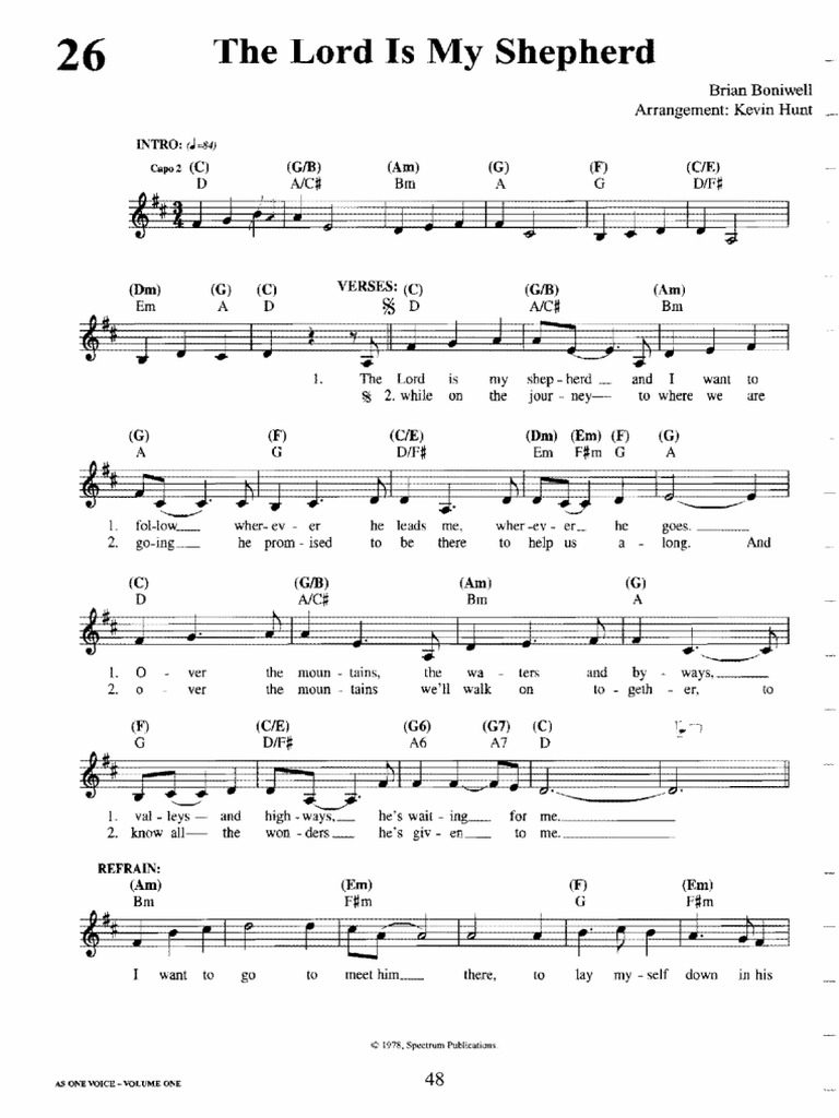 The Lord Is My Shepherd (Boniwell) | PDF