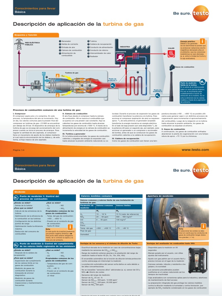 Funcionamiento de Turbinas de Gas | PDF | Gas natural | Combustión
