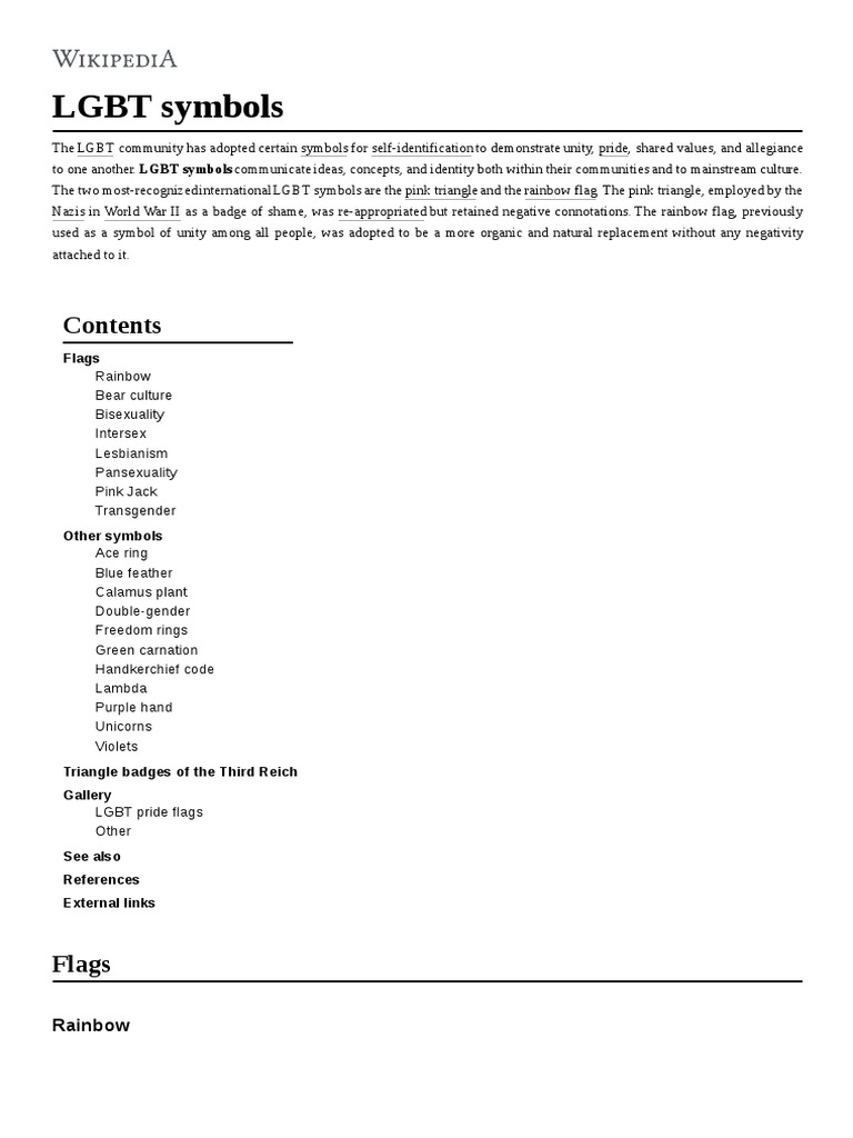 LGBT Symbols | PDF | Transgender | LGBTQIA+ Studies