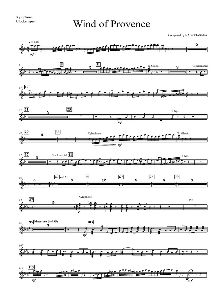 Wind of Provence: Xylophone Glockenspiel | PDF