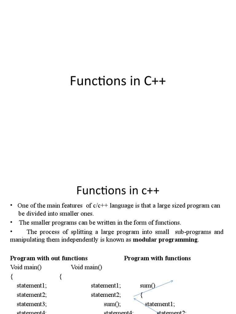 Functions In C Pdf Parameter Computer Programming Computer Programming 