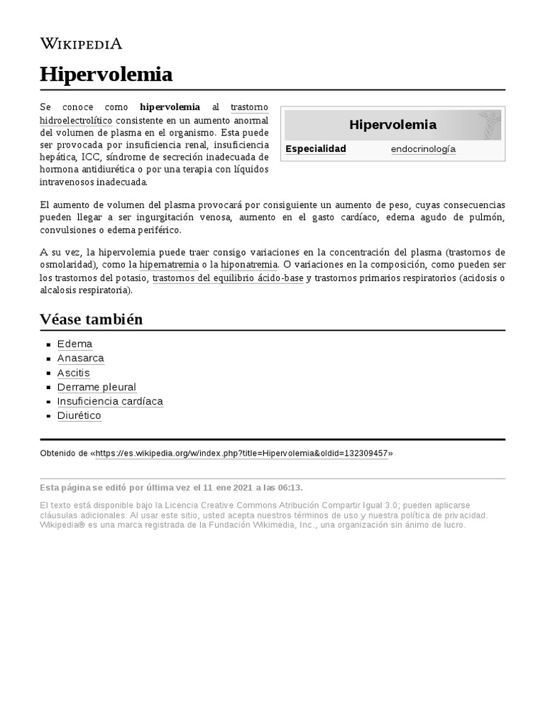 Hipervolemia | PDF