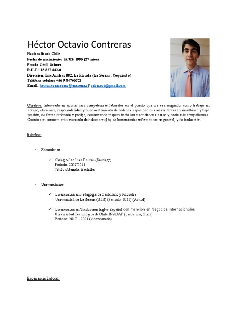 CV - Héctor Octavio Contreras | PDF