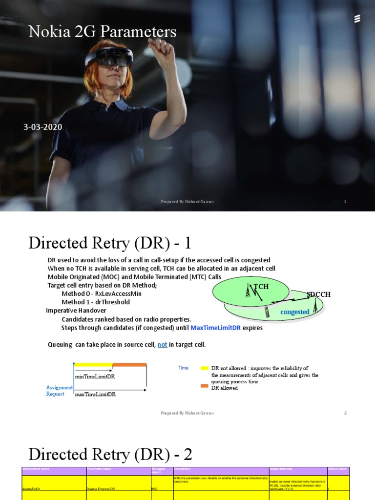 Nokia 2G Parameters: Prepared by Nishant Gaurav 1 | PDF | Telecommunications Engineering ...