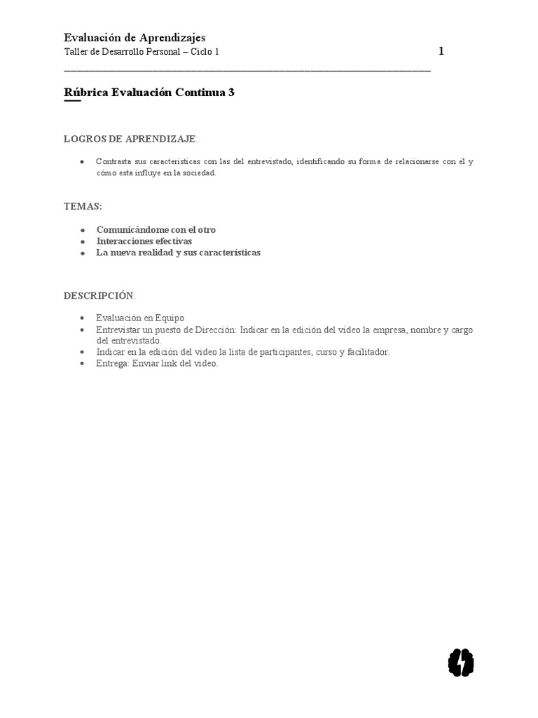 Rúbrica Ec3 | PDF | Evaluación | Ciencias del comportamiento