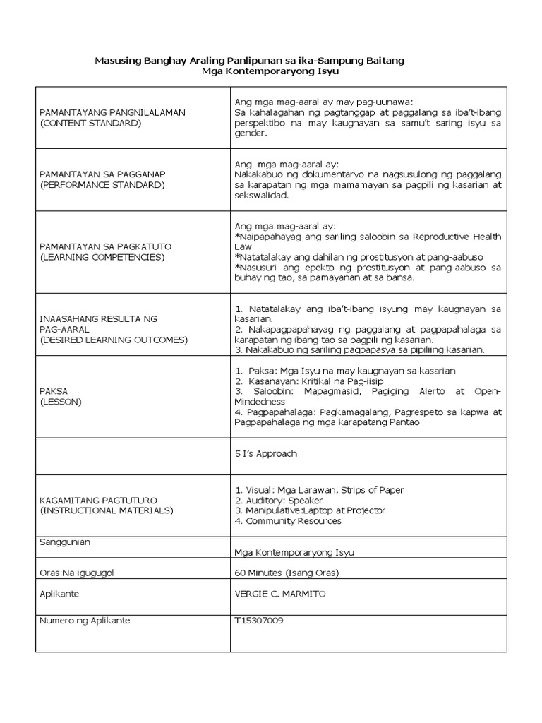 Detailed Lesson Plan in JHS New | PDF