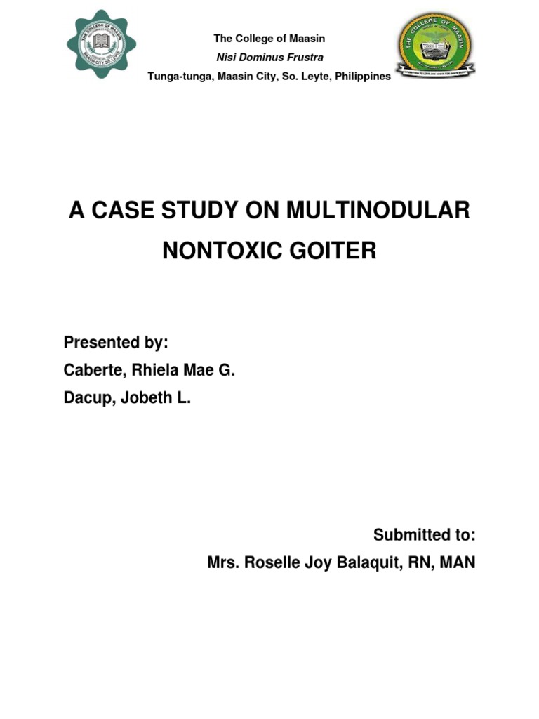 A Case Study On Thyroid Cyst | PDF | Thyroid | Thyroid Disease