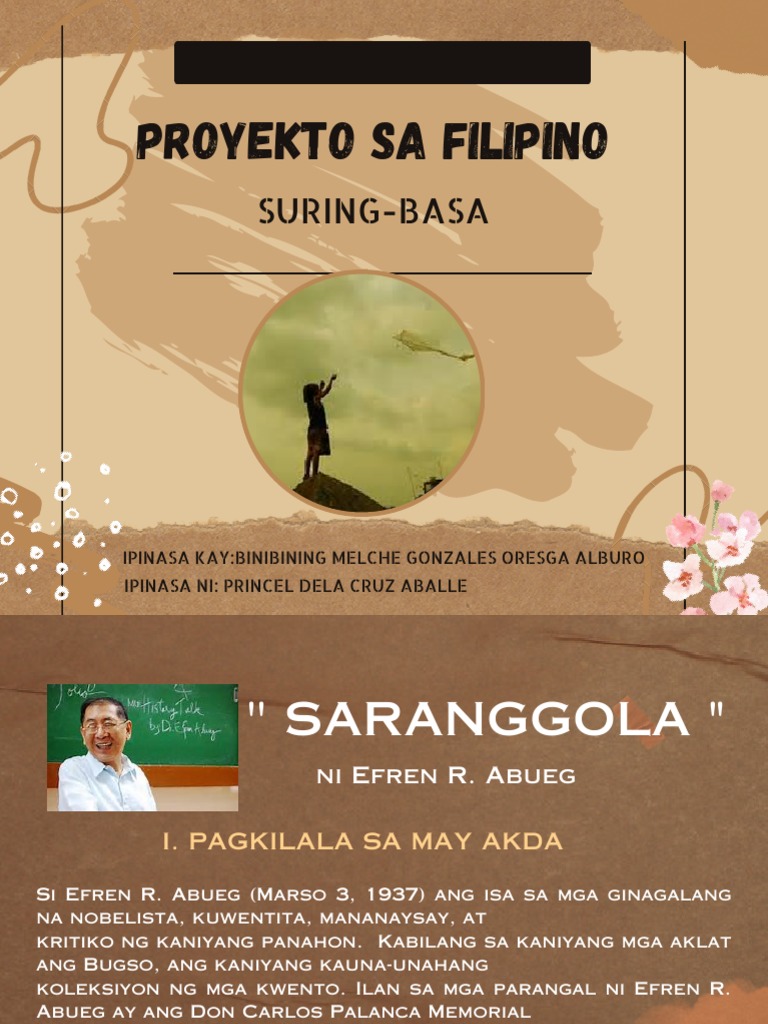 Proyekto Sa Filipino: Suring-Basa | PDF