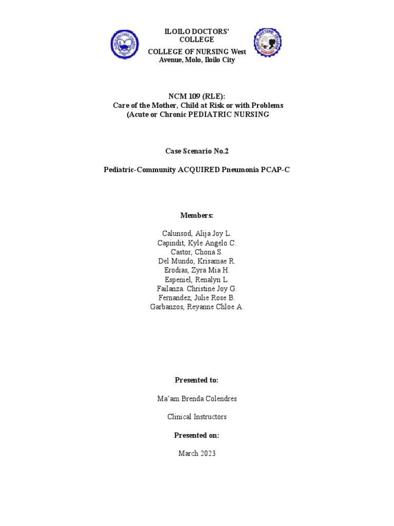 Case Study 2 Pcap-C | PDF | Pneumonia | White Blood Cell