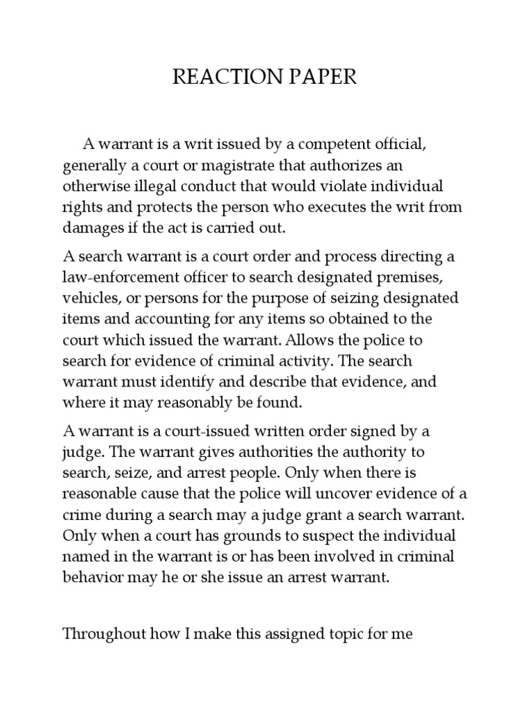 Understanding Arrest and Search Warrants | PDF