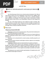 ARTS of The Renaissance and Baroque Period - Ppt.khem | PDF | Baroque | Michelangelo