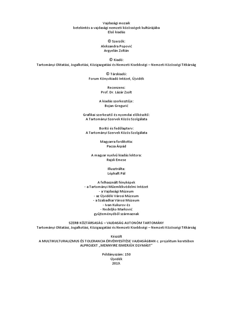 Vojvodjanski Mozaik HU | PDF