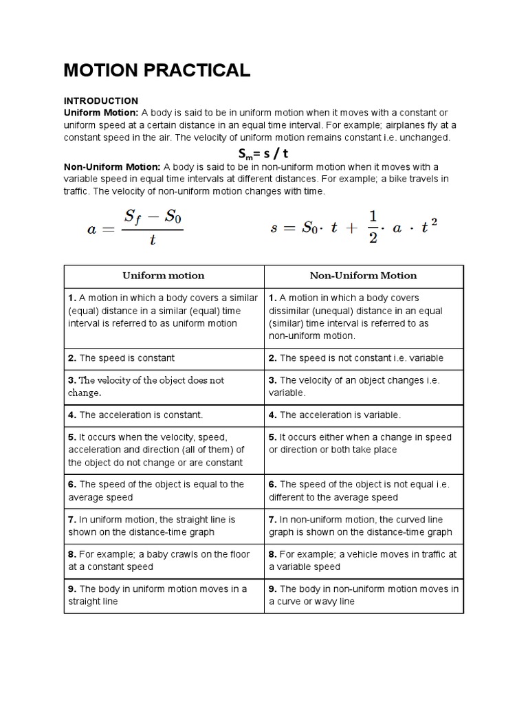 Motion Practical 2º Eso | PDF | Velocity | Acceleration