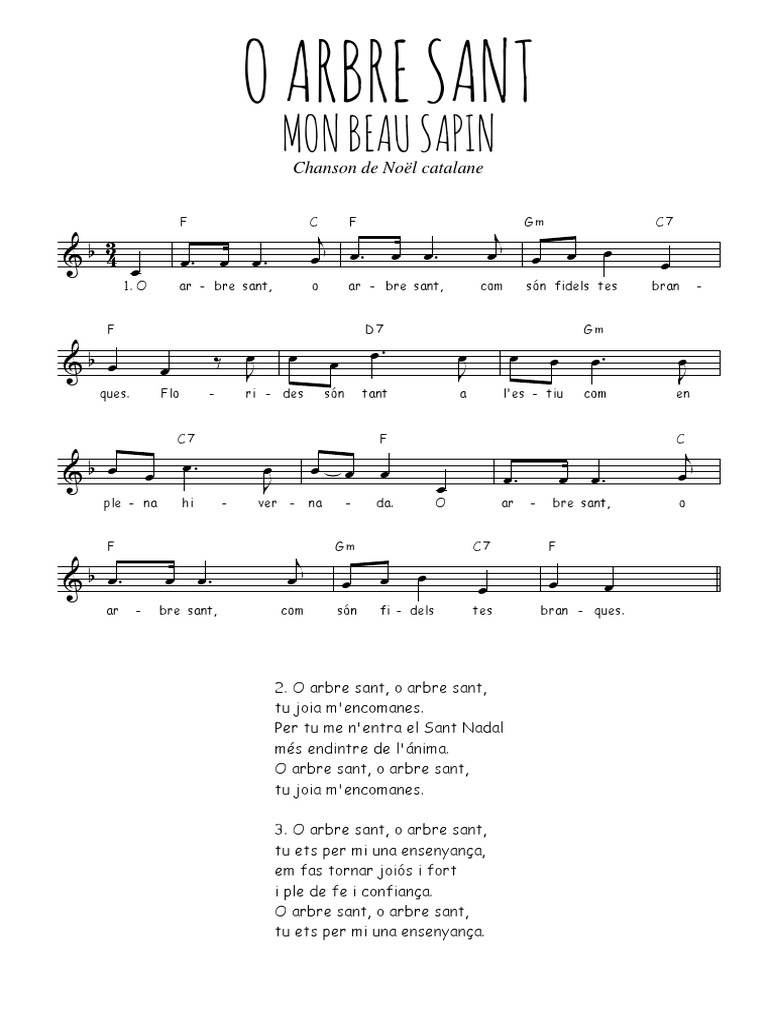 Mon Beau Sapin: O Arbre Sant | PDF