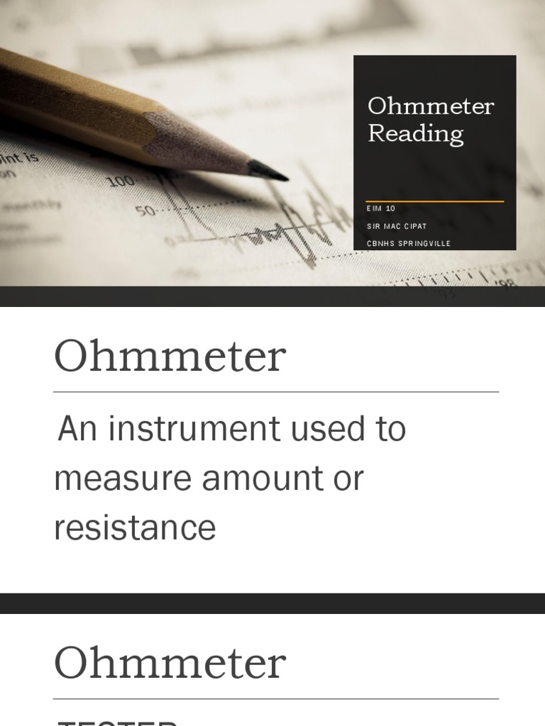 Ohmmeter Scale Reading | PDF
