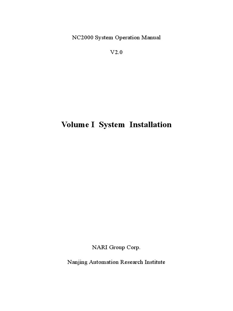 (123doc) - Nc2000-System-Operation-Manual-Vol1 | PDF | Installation (Computer Programs ...
