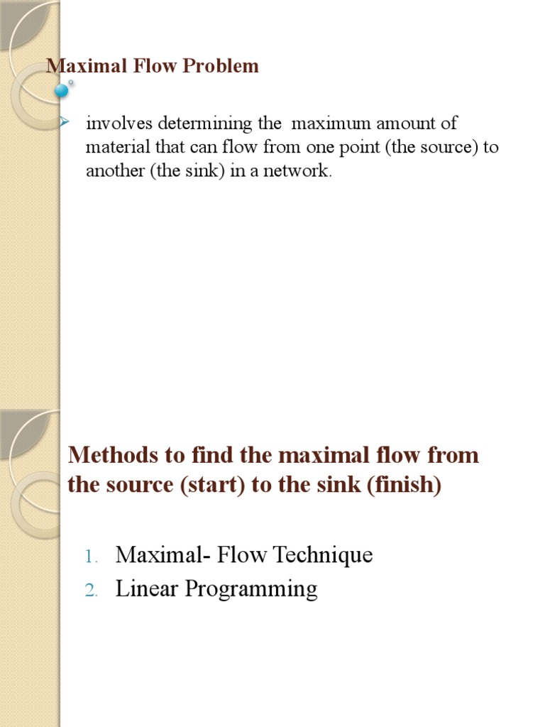 Maximal Flow Problem Pdf Algorithms Mathematical Analysis