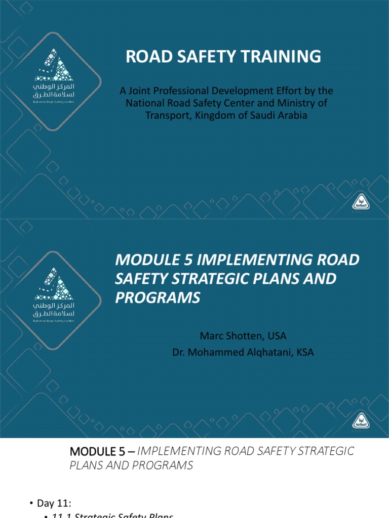 11.1-Road Safety Strategic Plans and Programs - Strategic Safety Plans ...