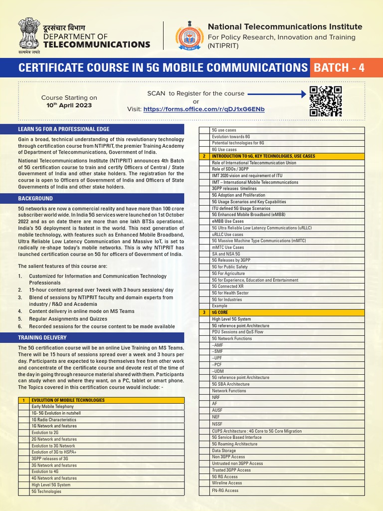 Brochure 5G Certification | PDF | Quality Of Service | 4 G