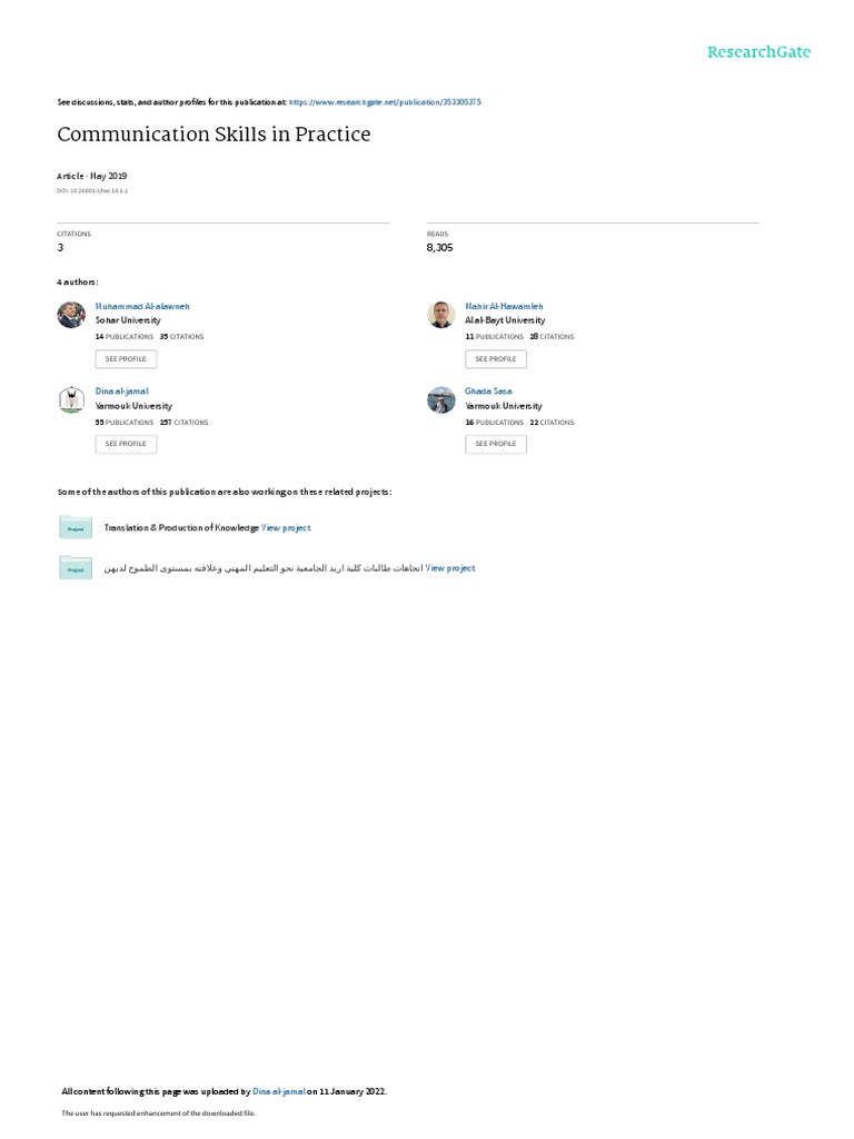 Communication_Skills_in_Practice | PDF | Validity (Statistics ...