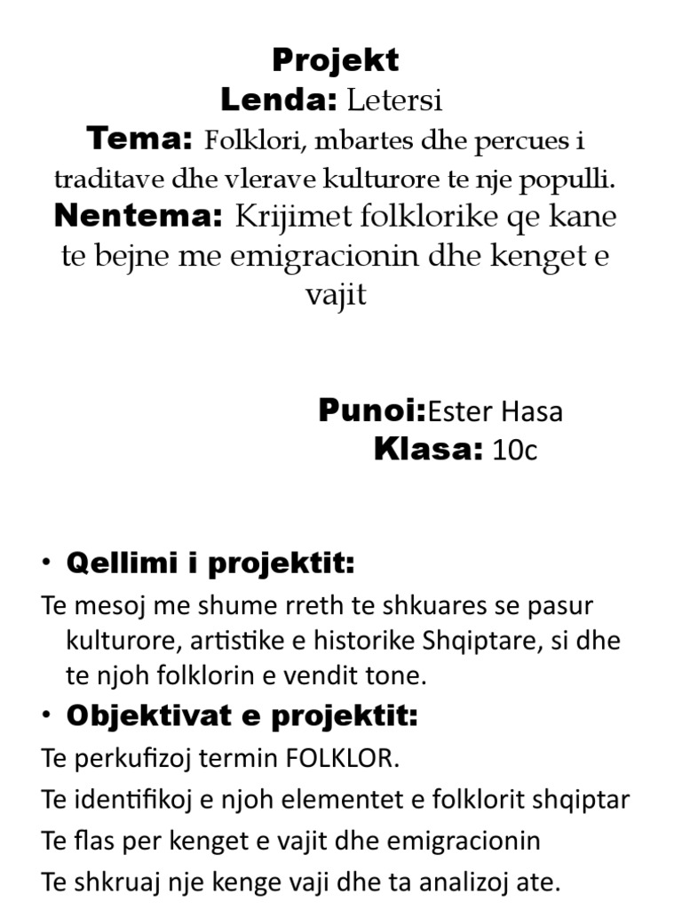 Projekt letersi | PDF