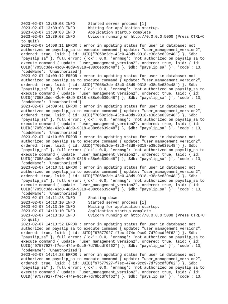 Laravel 500 Server Error Logs | PDF | Hypertext Transfer Protocol | Databases