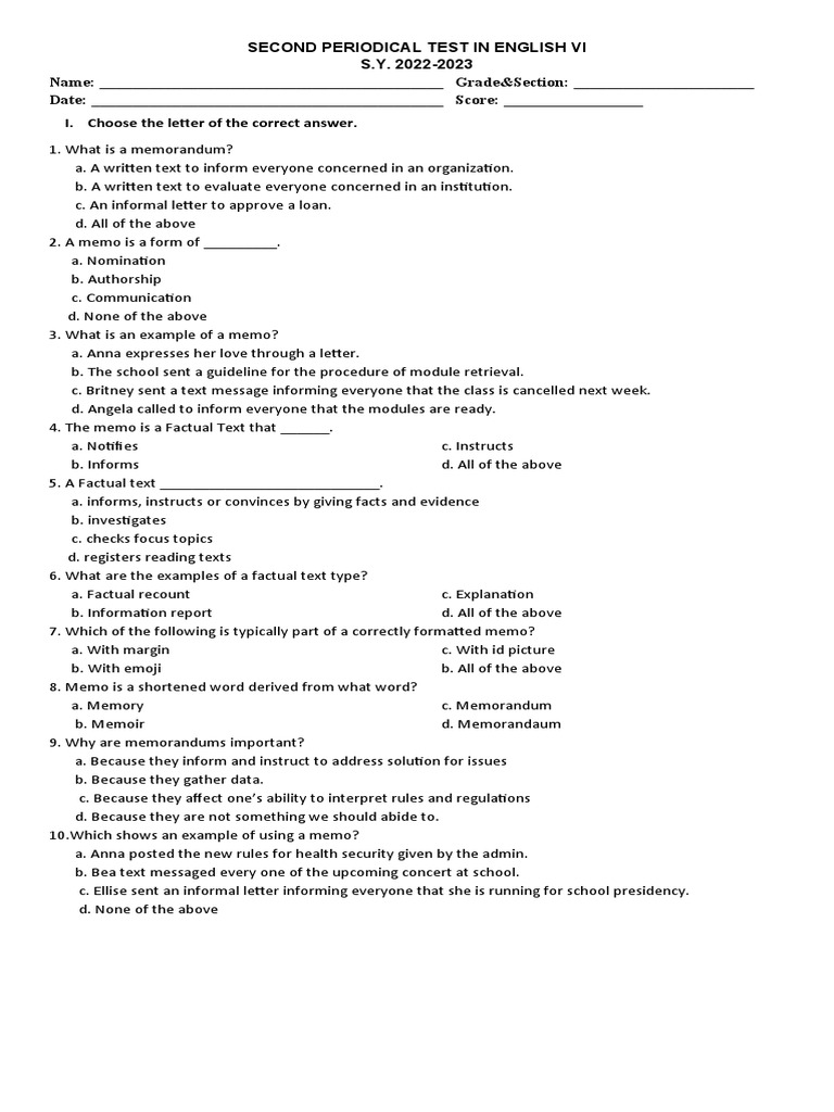 Providing Insightful Guidance: A Comprehensive Memo on Study Skills and ...