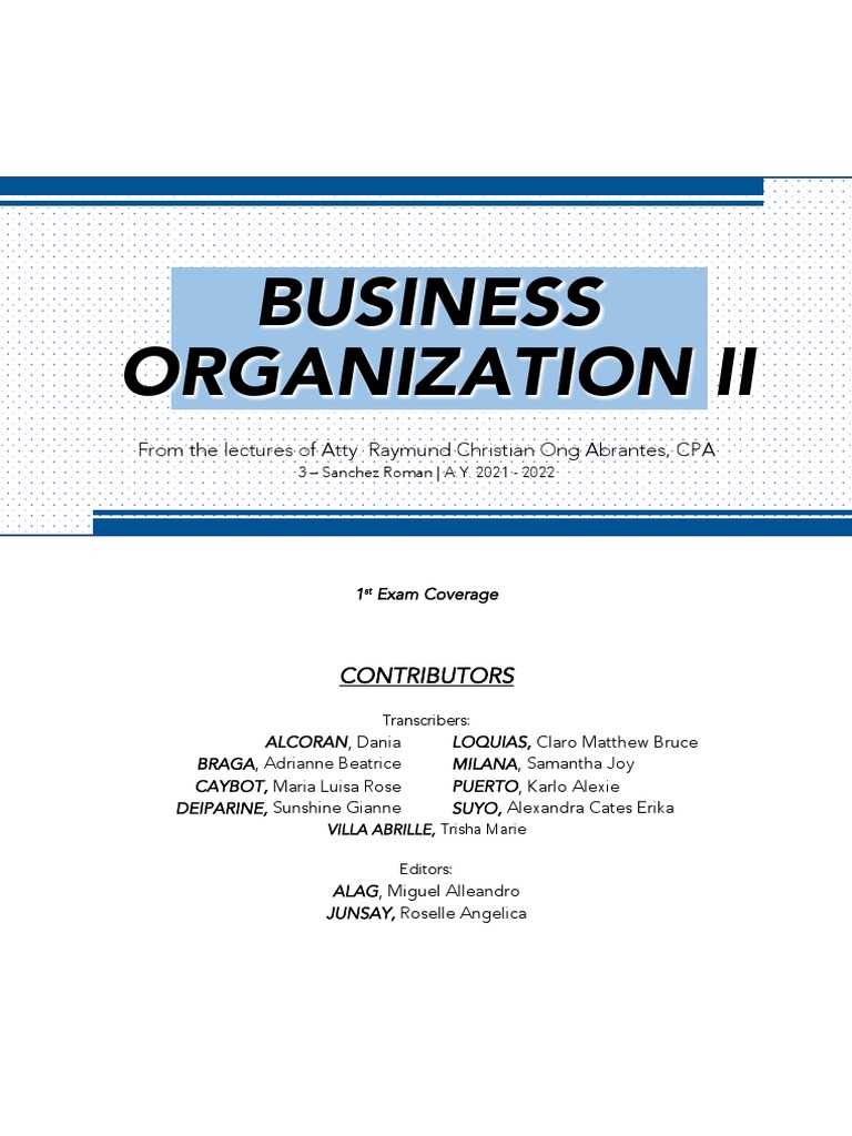 BUSINESS ORGANIZATION II CORPORATION LAW | PDF | Dividend | Corporations