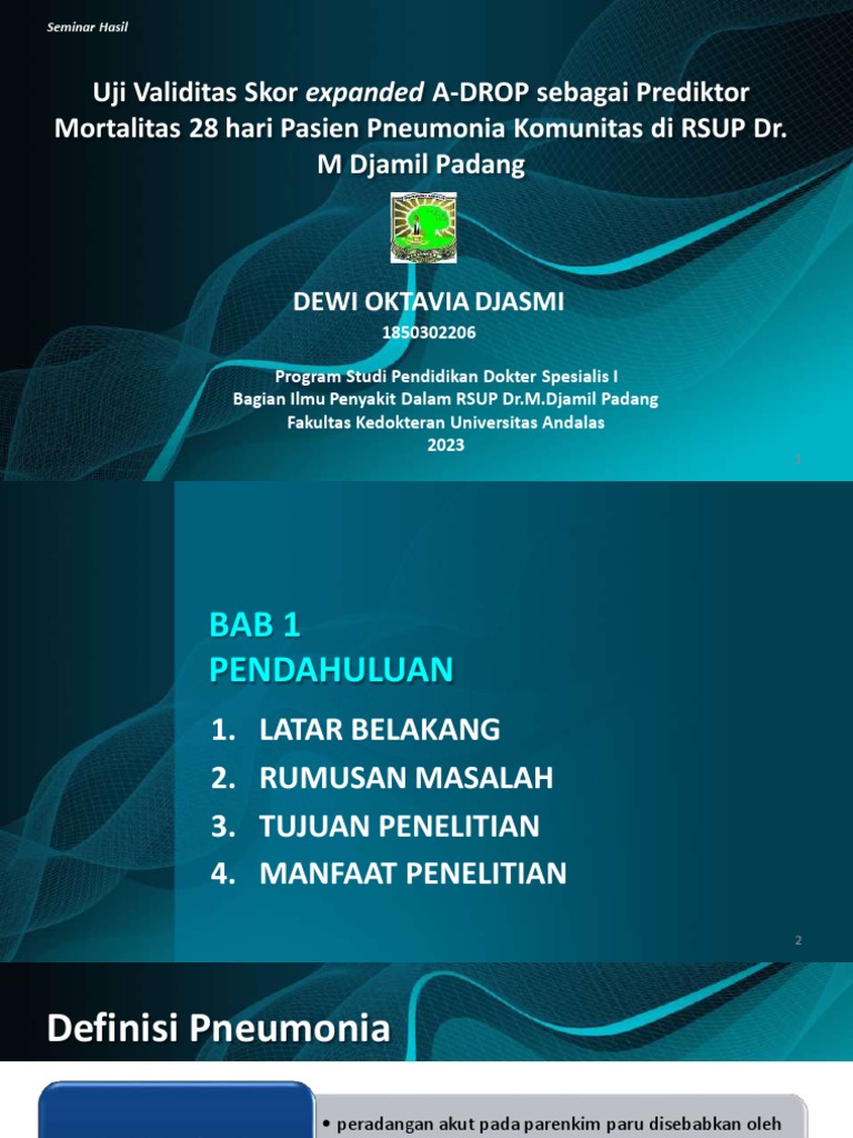 Uji Validasi Skor a-DROP | PDF