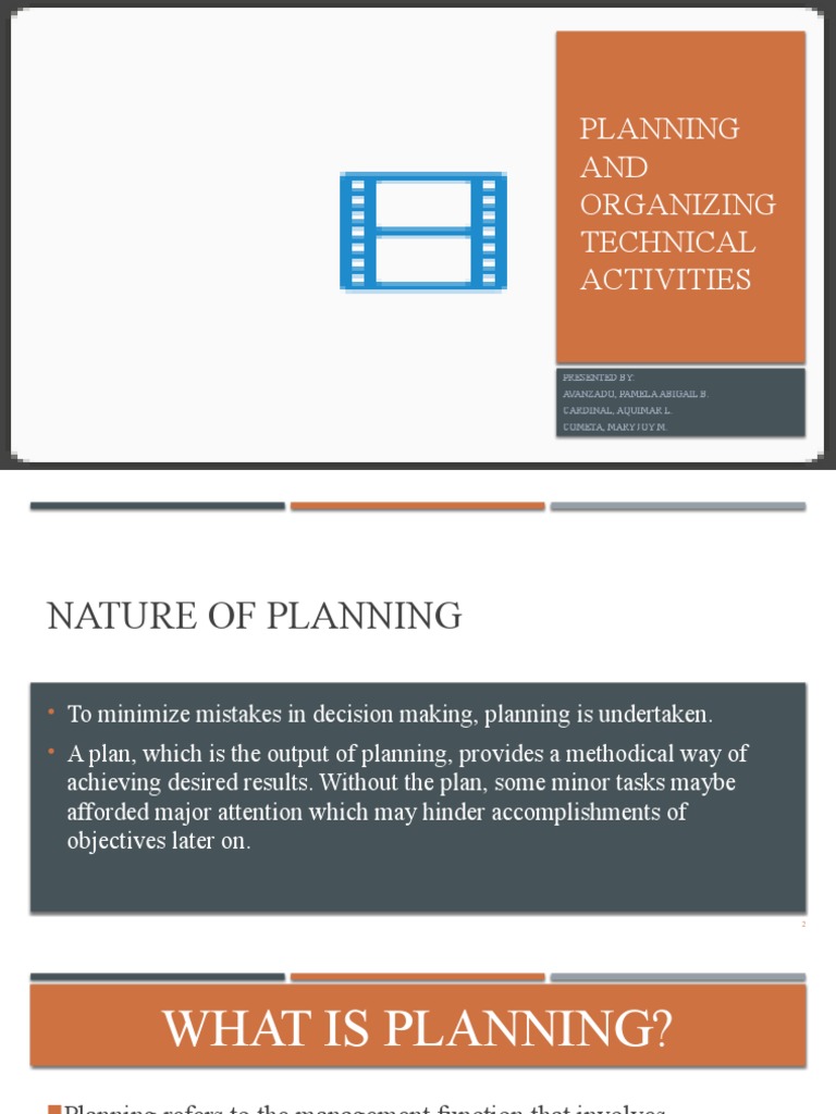 Planning and Organizing Technical Activities Draft | PDF | Strategic ...