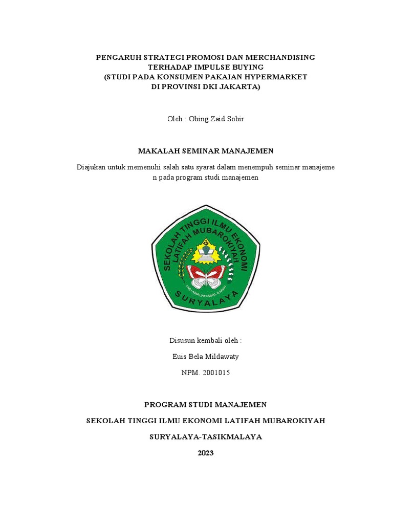 Sempro Euis Bela Mildawaty (FIX) Lembar | PDF