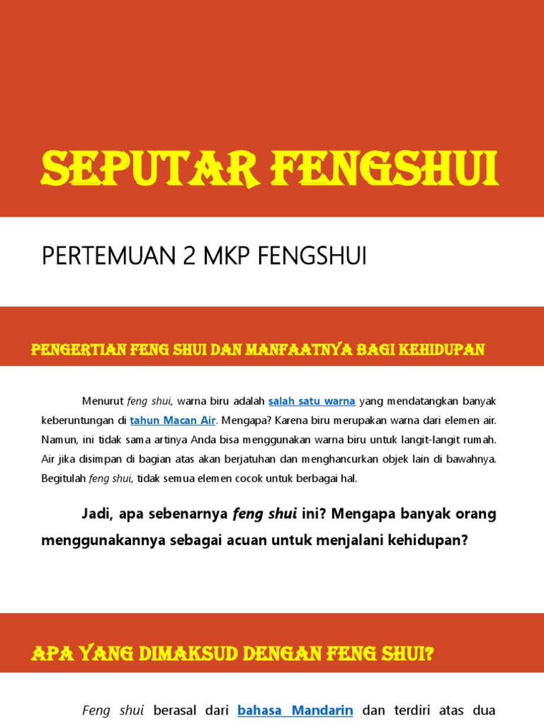 Seputar Fengshui | PDF | Sains & Matematika