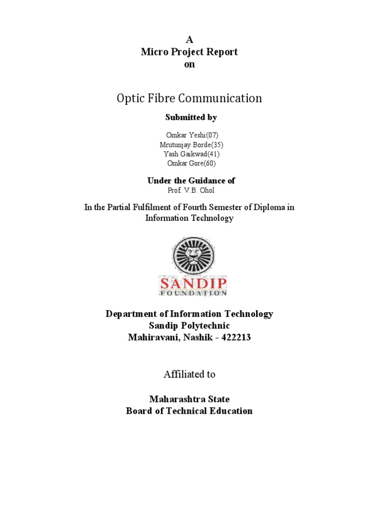 DCC Project Report (Completed) | PDF | Fiber Optic Communication ...